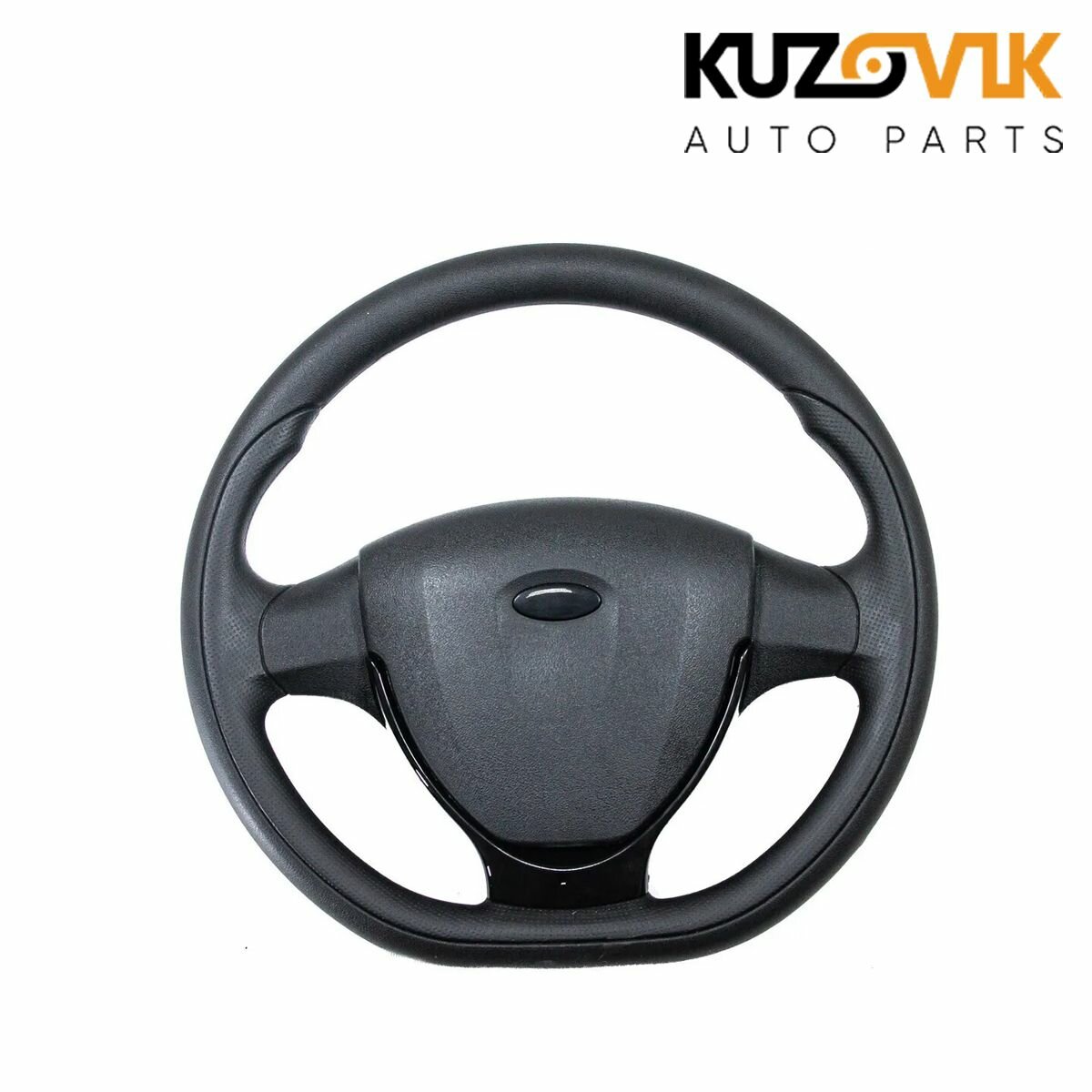 Рулевое колесо, автомобильный руль для ВАЗ 2101-2107, 2121, Лада 4x4, Урбан, Нива Легенд в стиле Гранта Спорт / Приора 2 с черной накладкой