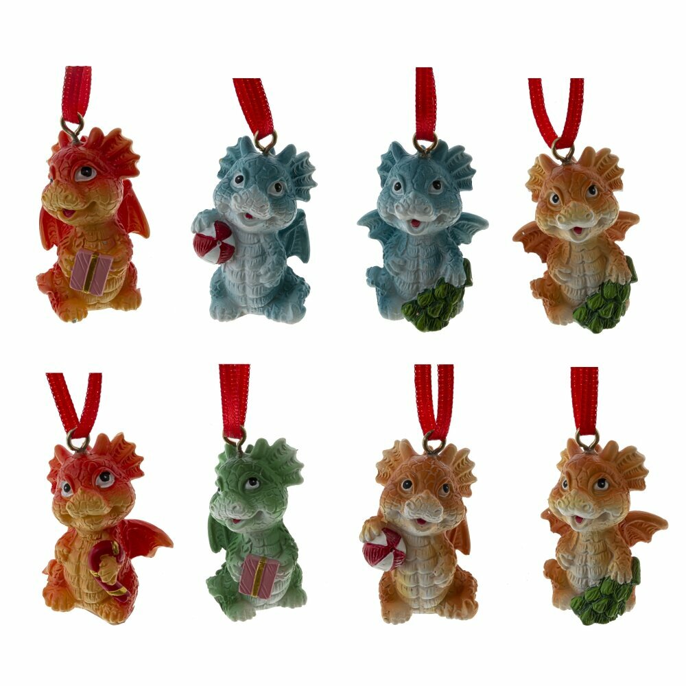 792290-WX67 Фигурка декоративная Дракон зелёный коричневый 2.5×2.5×4 см настольная миниатюра