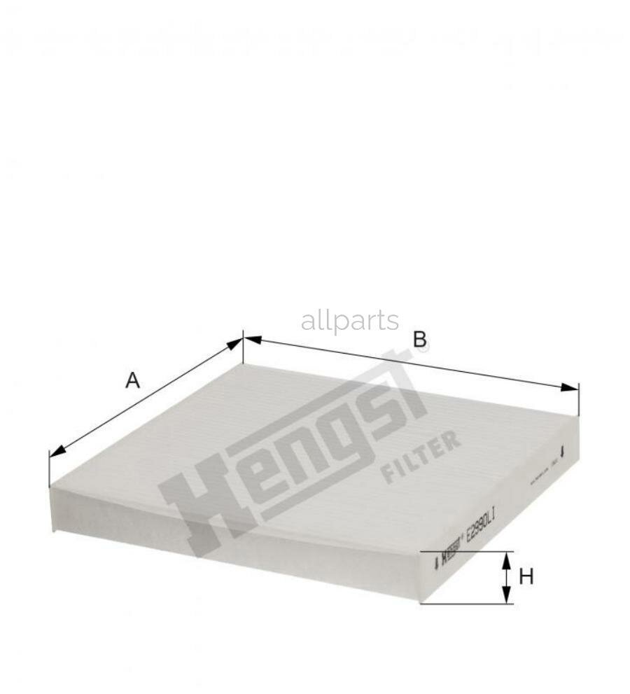 HENGST FILTER E2990LI Hengst Фильтр салонный (CU 2358) E2990LI