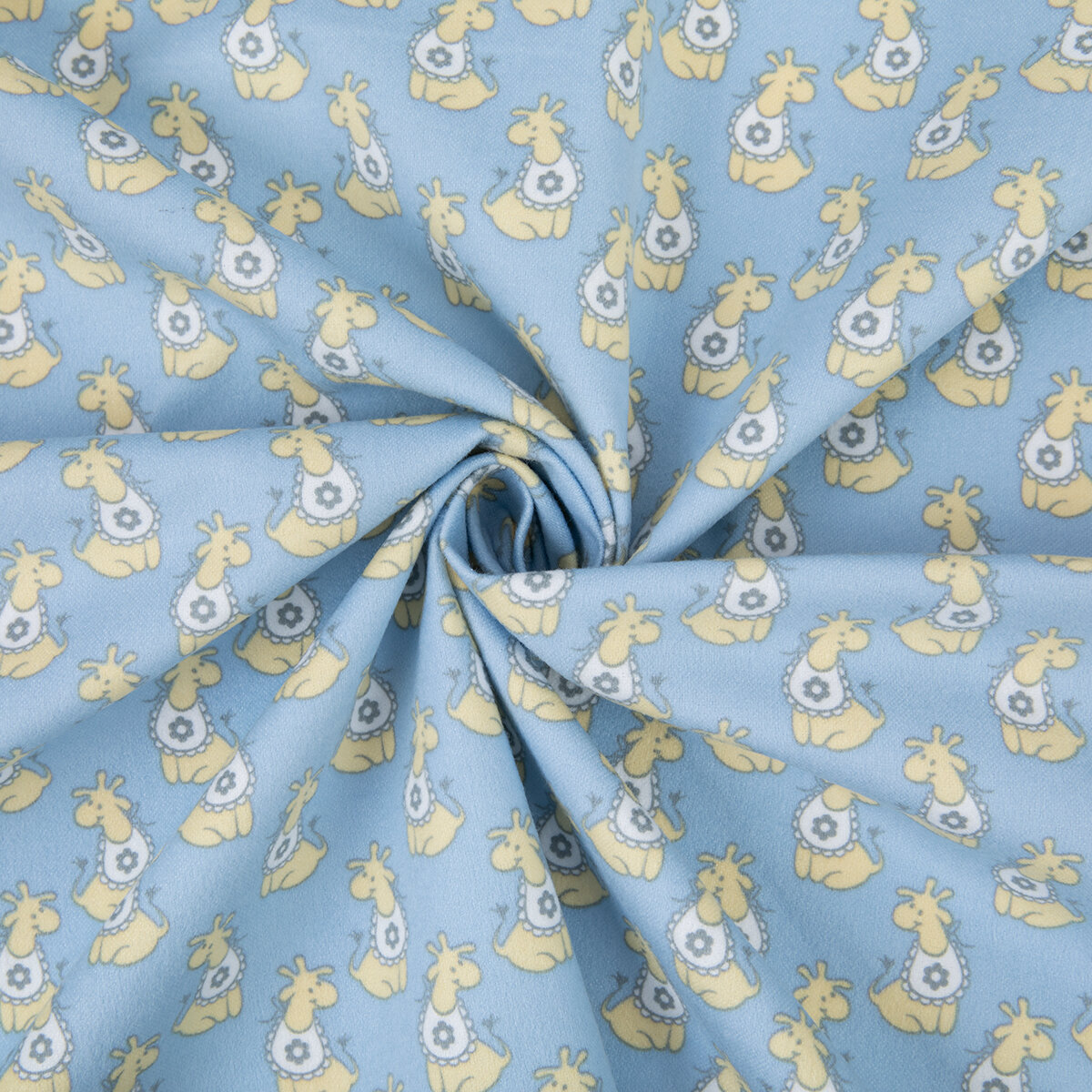 Ткань для пэчворка PEPPY "молочные СНЫ фланель" отрез 100 x 110 см 175 г/кв. м 100% хлопок МС-01 голубой