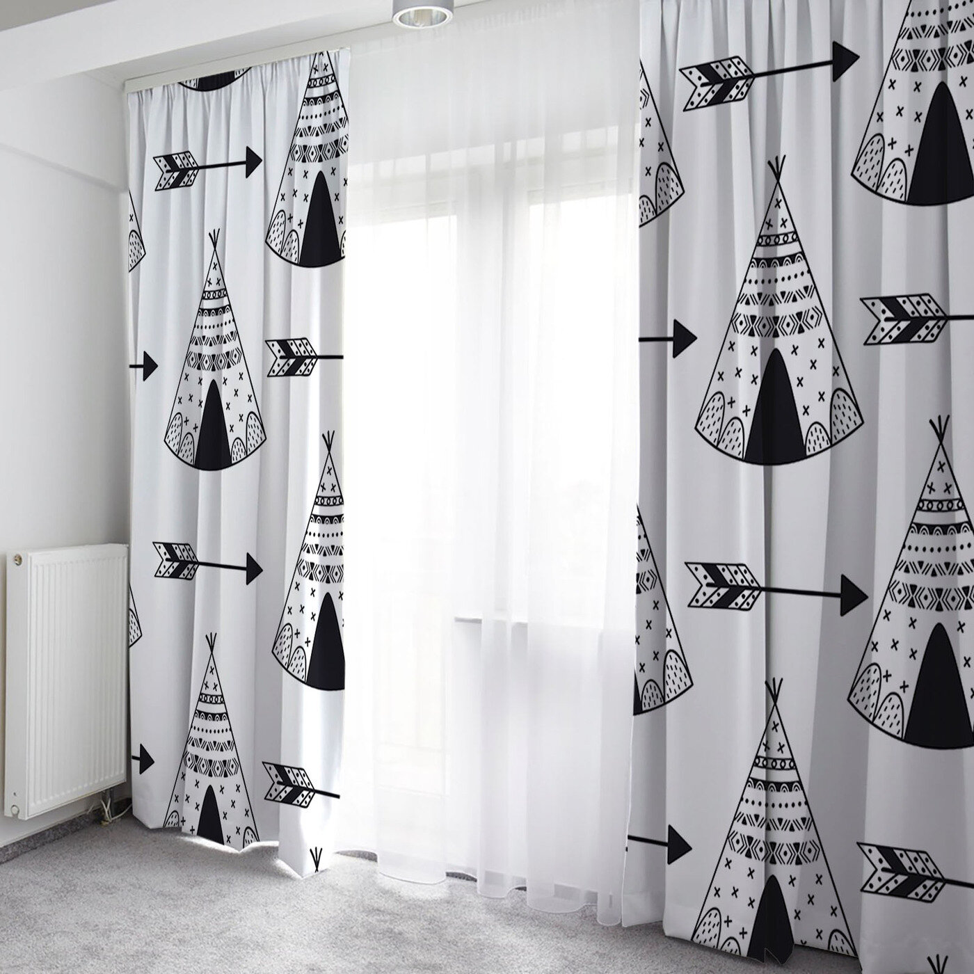 Шторы (фотошторы) из габардина, 290х240 см, Good Room