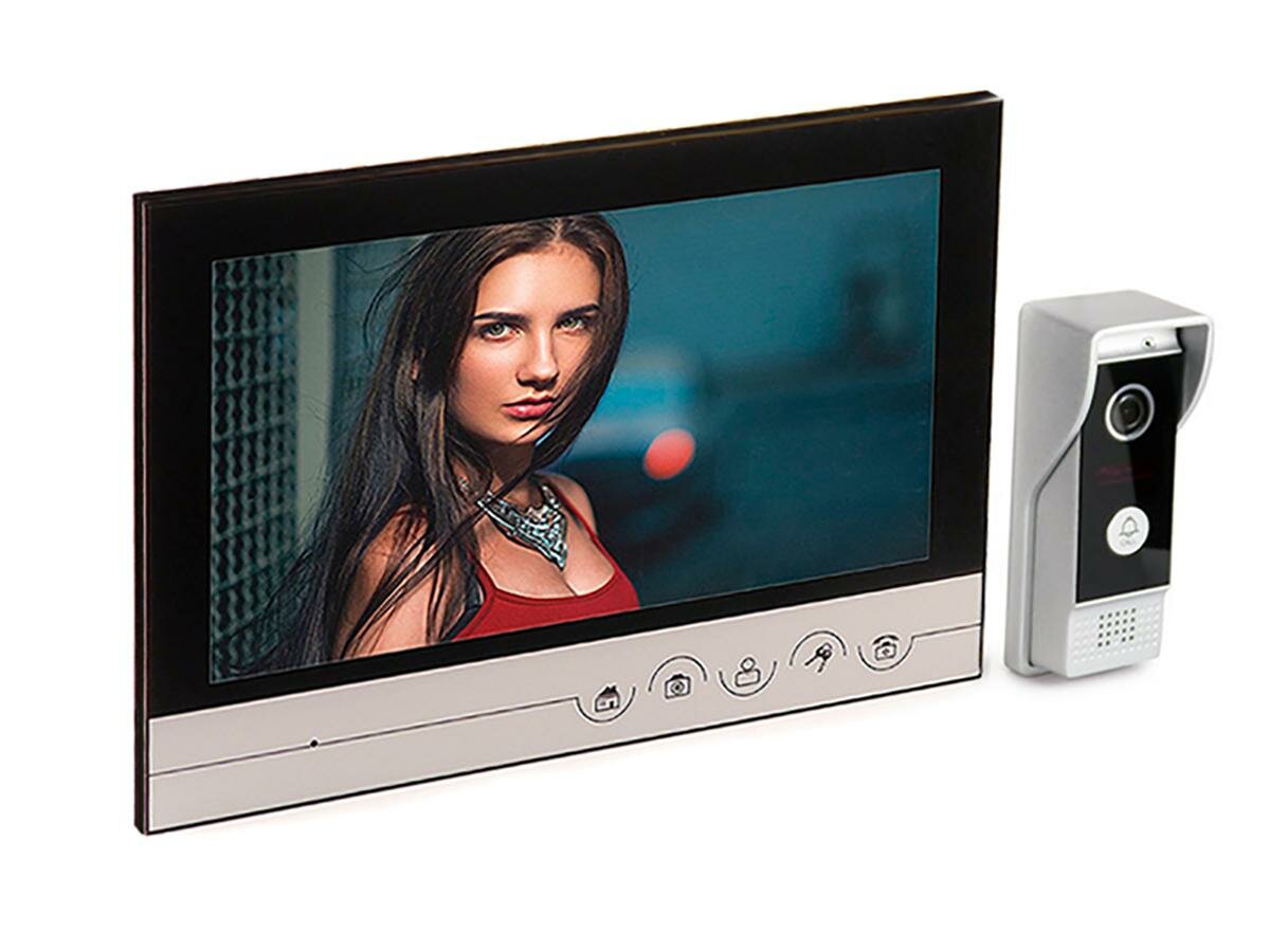 Видеодомофон EP-V90RM (S1728RU) с записью при вызове для дома, дачи, офиса или квартиры м диагональю 8 дюймов