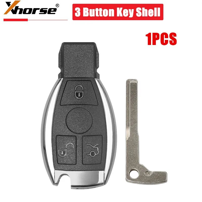 Улучшенная версия Xhorse VVDI BE Key Pro и XNBZ01EN, чтобы получить 1 Бесплатный жетон для смартфона, оболочка с 3 кнопками для Benz 1PCS Key Shell Only