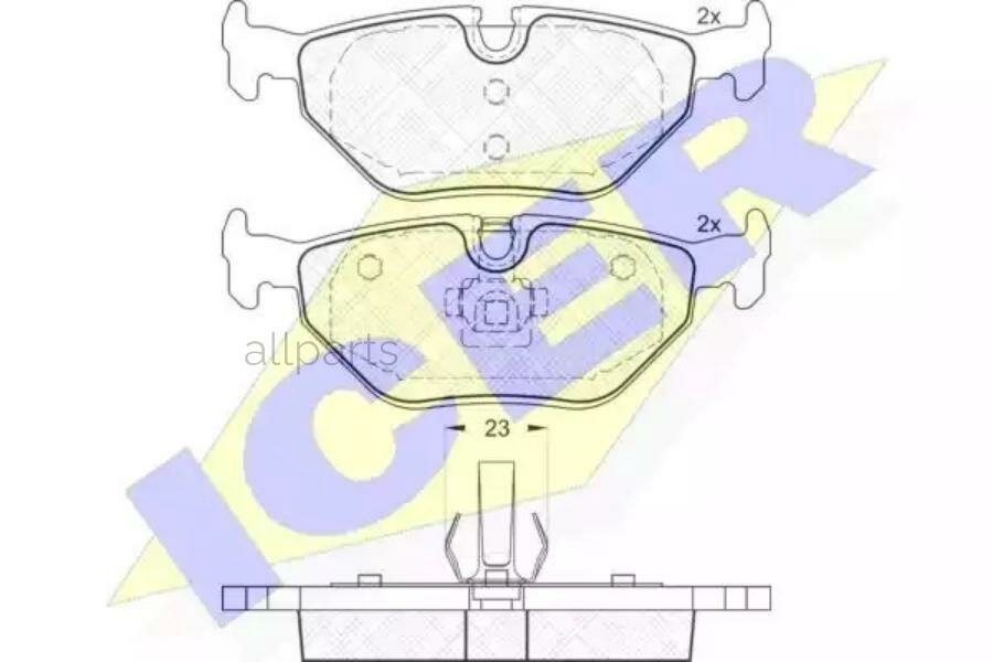 ICER 181707 181707 колодки дисковые задние !\ BMW E46 1.6i-2.8i/D 98>, Rover 75 1.8-2.5/CDT 99>