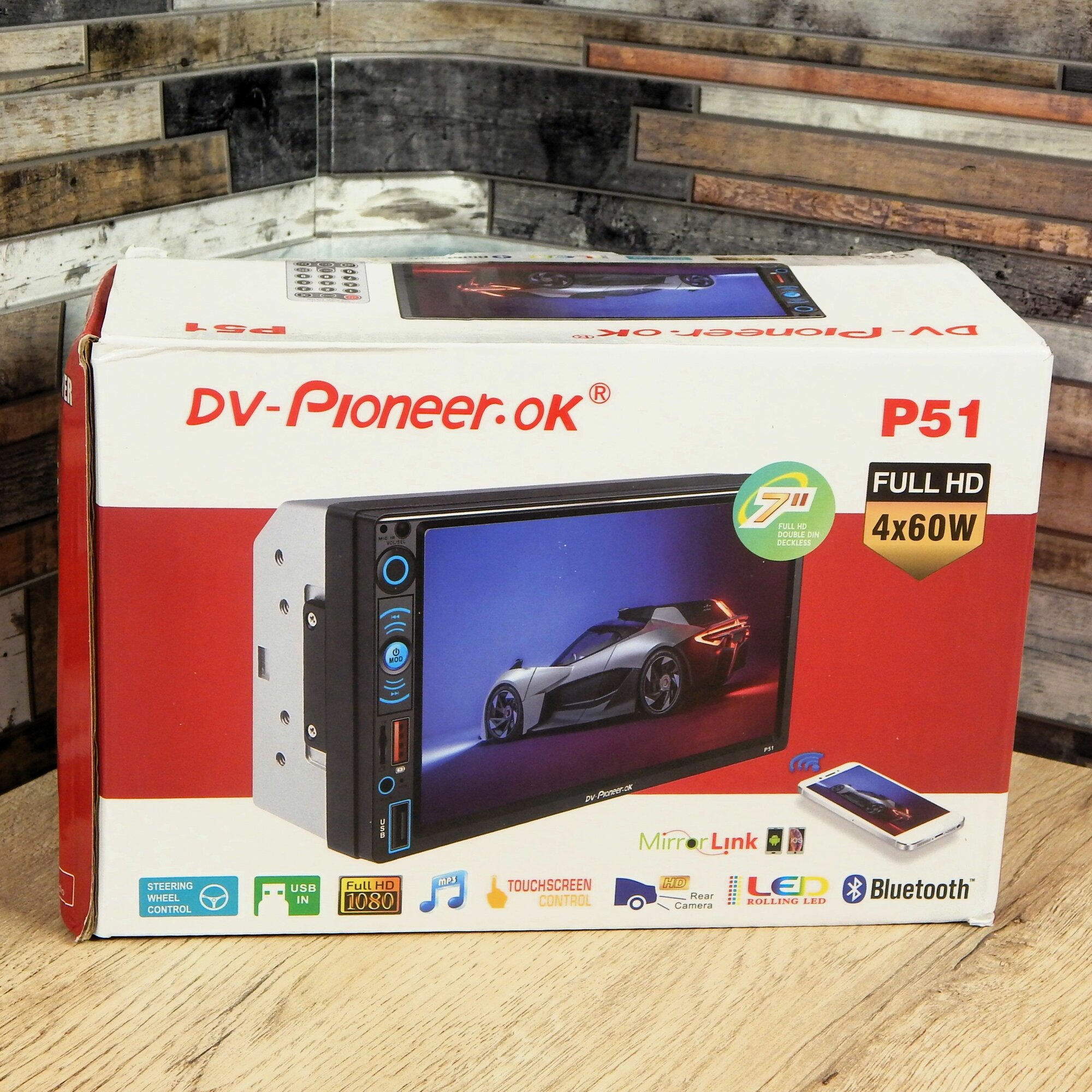 Автомобильная сенсорная магнитола 7" 2 din MP5-P51 поддержка камеры заднего вида