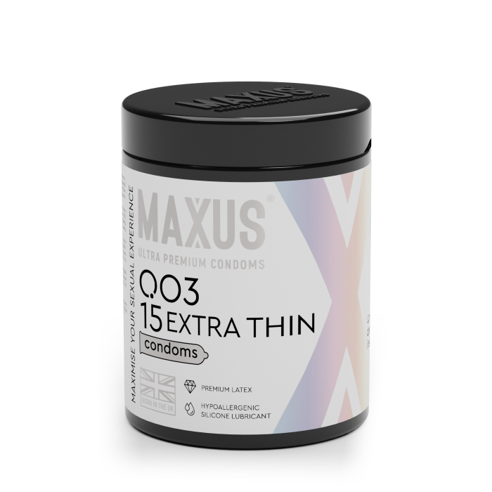 Презервативы MAXUS 003 №15 с железным кейсом, экстремально тонкие X-Edition, 15 шт