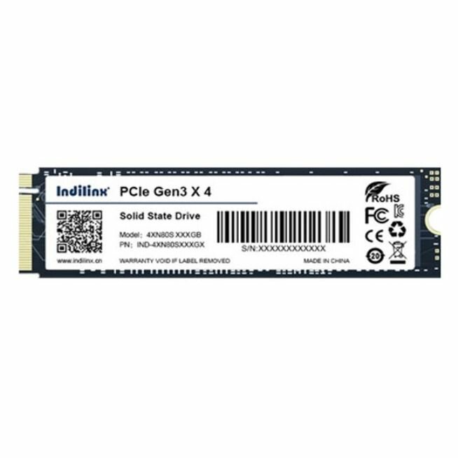 1 ТБ SSD M.2 накопитель INDILINX 4XN80S (IND-4XN80S001TX) - PCI-E 3.0, чтение - 2300 Мбайт/с, запись - 1600 Мбайт/с, 3D NAND