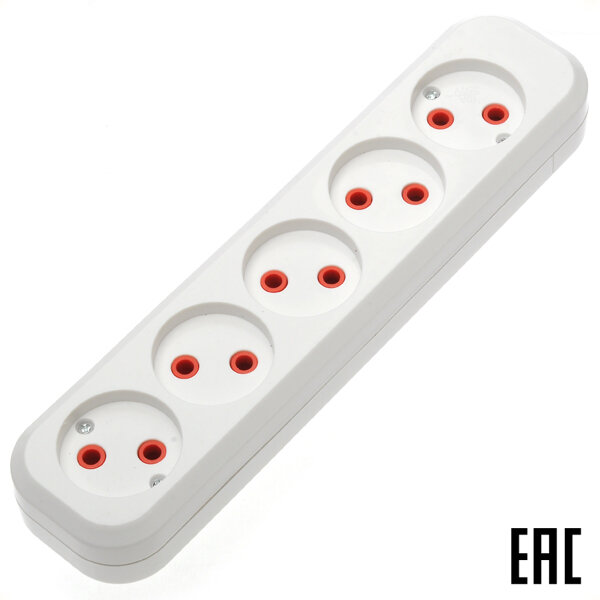 Блок Navigator NCA-BL01-05-X-WH 61589 на 5 розеток о/п белый (2 шт. в комплекте)