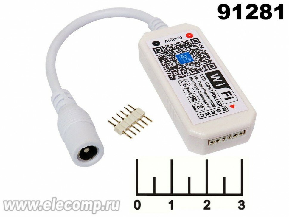 Контроллер для светодиодной ленты RGBWC 5-28V/5*4A + Wi-Fi (iOS, Android) (OG-LDL24)