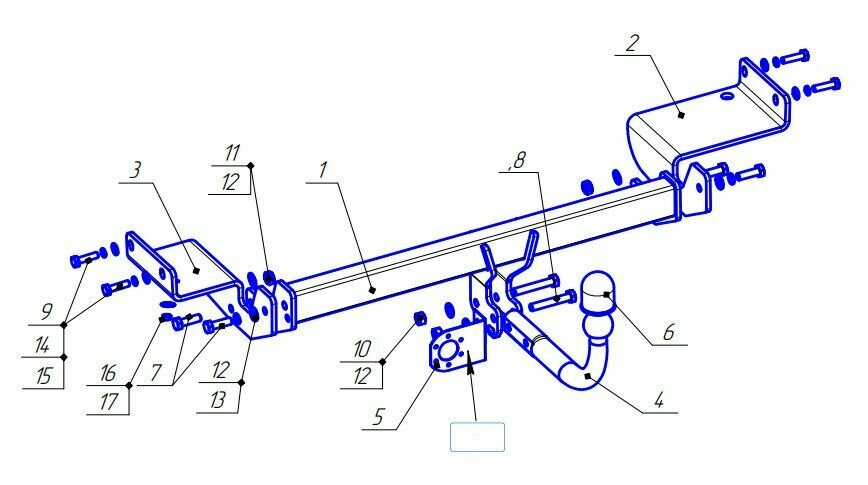 Фаркоп Oris на KIA Cerato 2018- (паспорт и сертификат в комплекте, без электрики) 6764-A