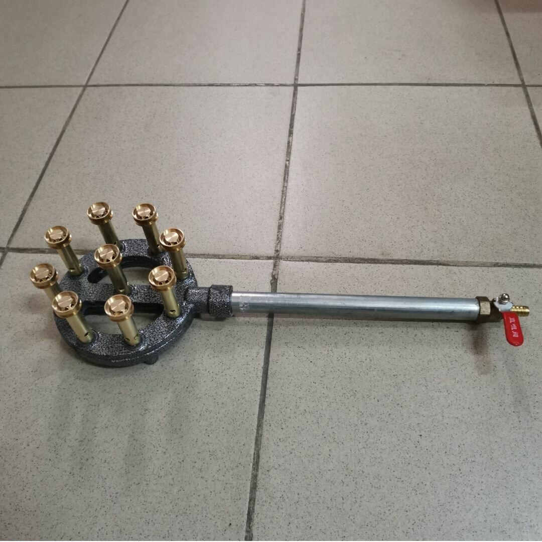 Газовая горелка 22 кВт для казана и wok, 9 сопел