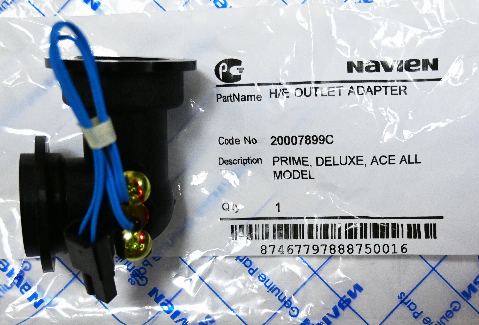 Фитинг контура отопления угловой для температурного датчика Navien: Ace, Deluxe 20007899C