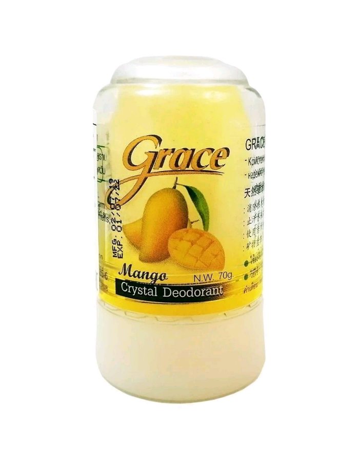 Grace Crystal Deodorant - Mango Кристаллический натуральный антибактериальный дезодорант "манго" 70 г.