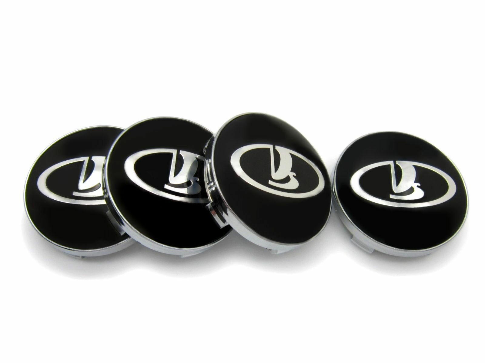 Колпачки, заглушки на литые диски лада black 60/56 мм, комплект 4 шт.