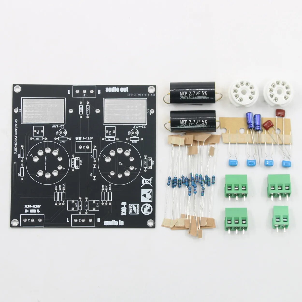 Трубчатый предусилитель SENGTERBELLE X10-D 6DJ8 6922 6N11 DIY All Kit