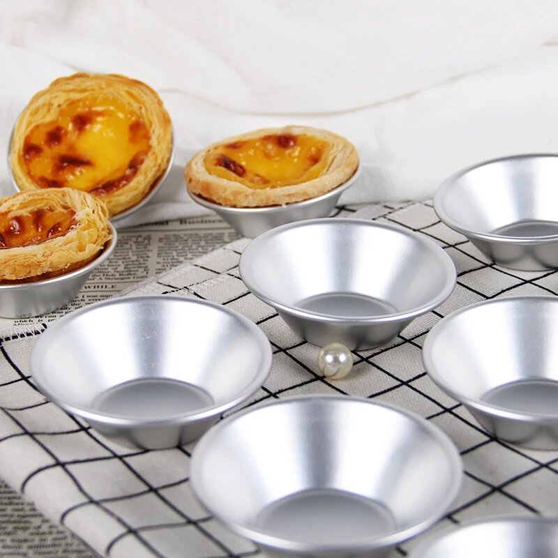 Формы для тартов Pasteis De Nata из металла EmarBAODE, набор из 10 штук