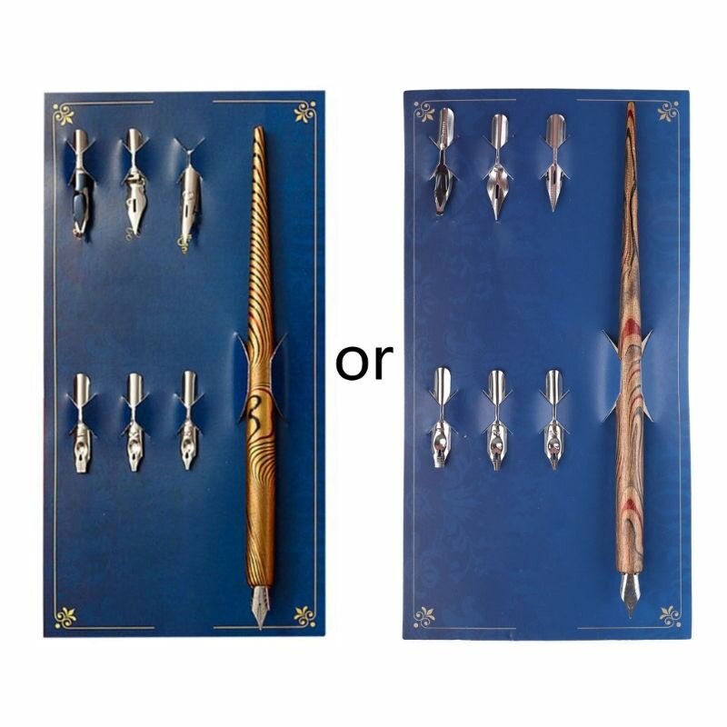 Держатель для перьев с мраморным узором, Золотой