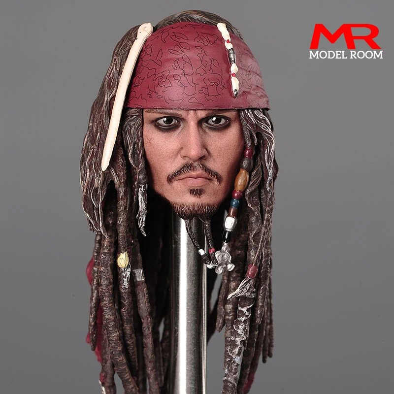 Масштаб 1/6, голова Джонни Депп, лепка, ПВХ Мужская голова, резьба, модель, подходит для 12 дюймов, мужской солдат, экшн-фигурки, куклы