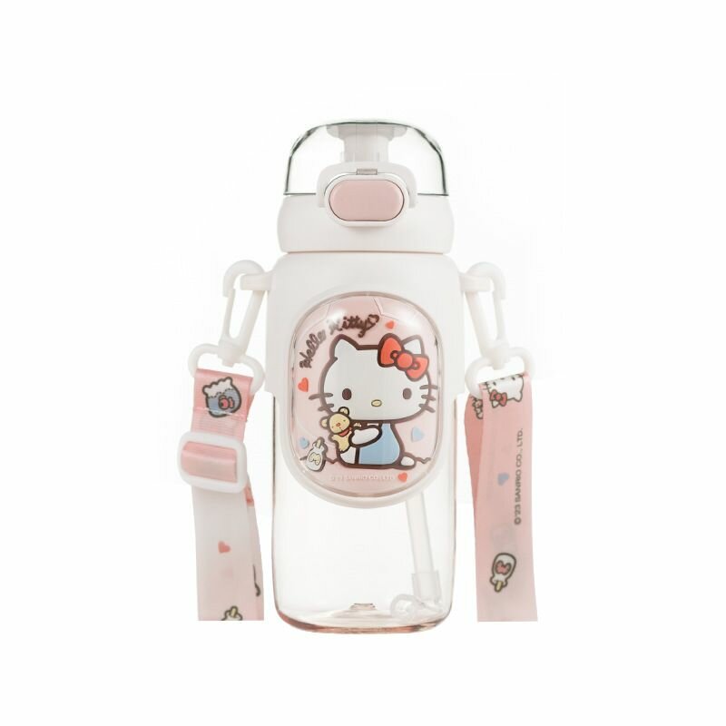 Детская переносная соломенная бутылка Hello Kitty