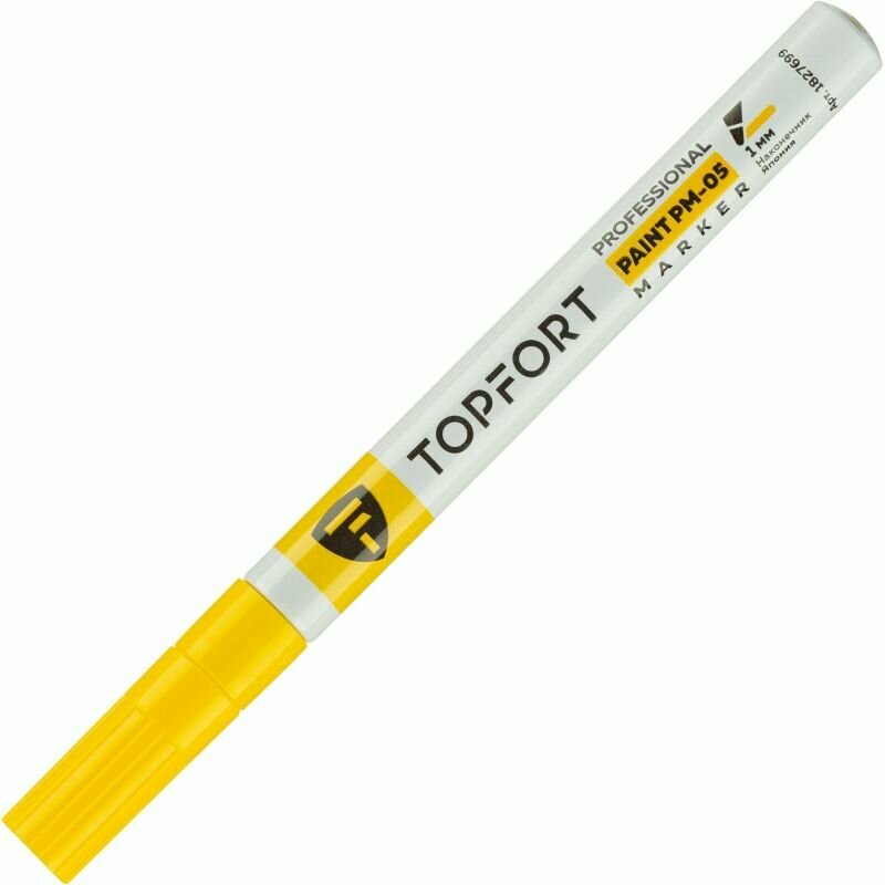 TOPFORT Маркер лаковый Paint 1 мм желтый