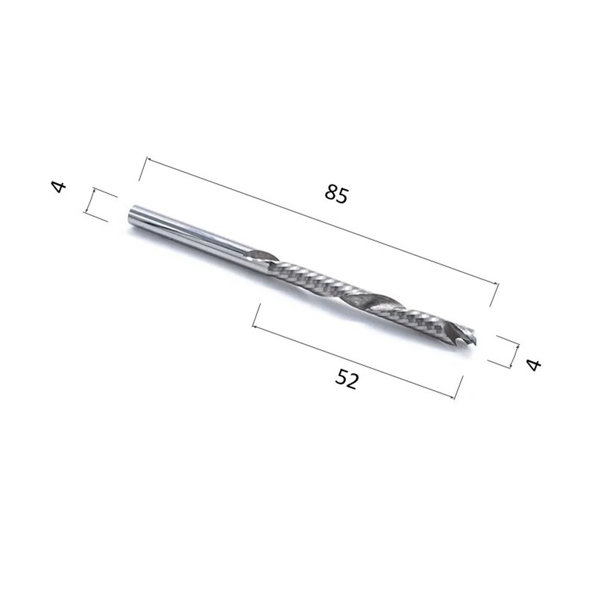 Фреза DJTOL A1FLX4.52 компрессионная спиральная однозаходная (по дереву, композиту (АКП), пластику)