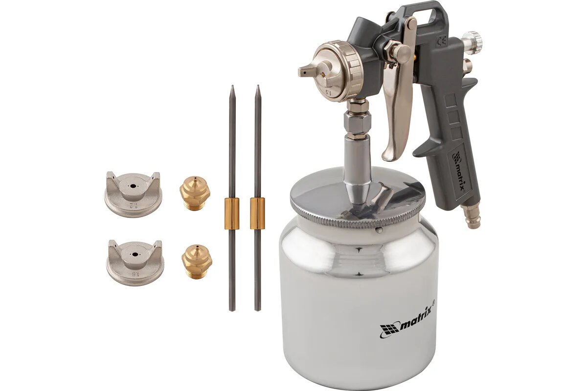 Краскораспылитель MATRIX 1,2-1,8 мм с нижним бачком, 230 л/мин