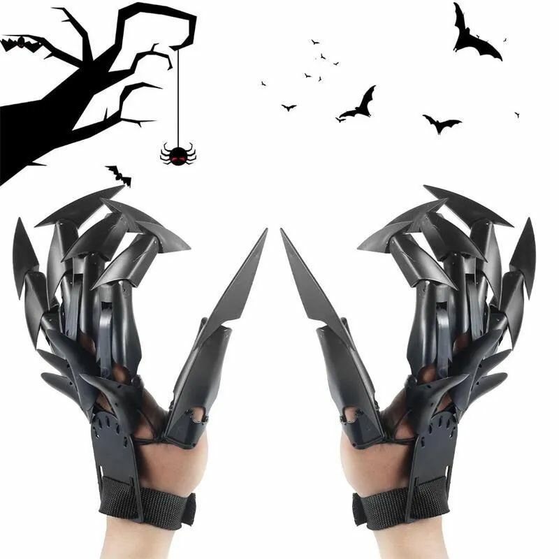 Призрачная рука ужаса Черный коготь дракона / Подвижный сустав / Игрушка-перчатка (упаковка из 2)