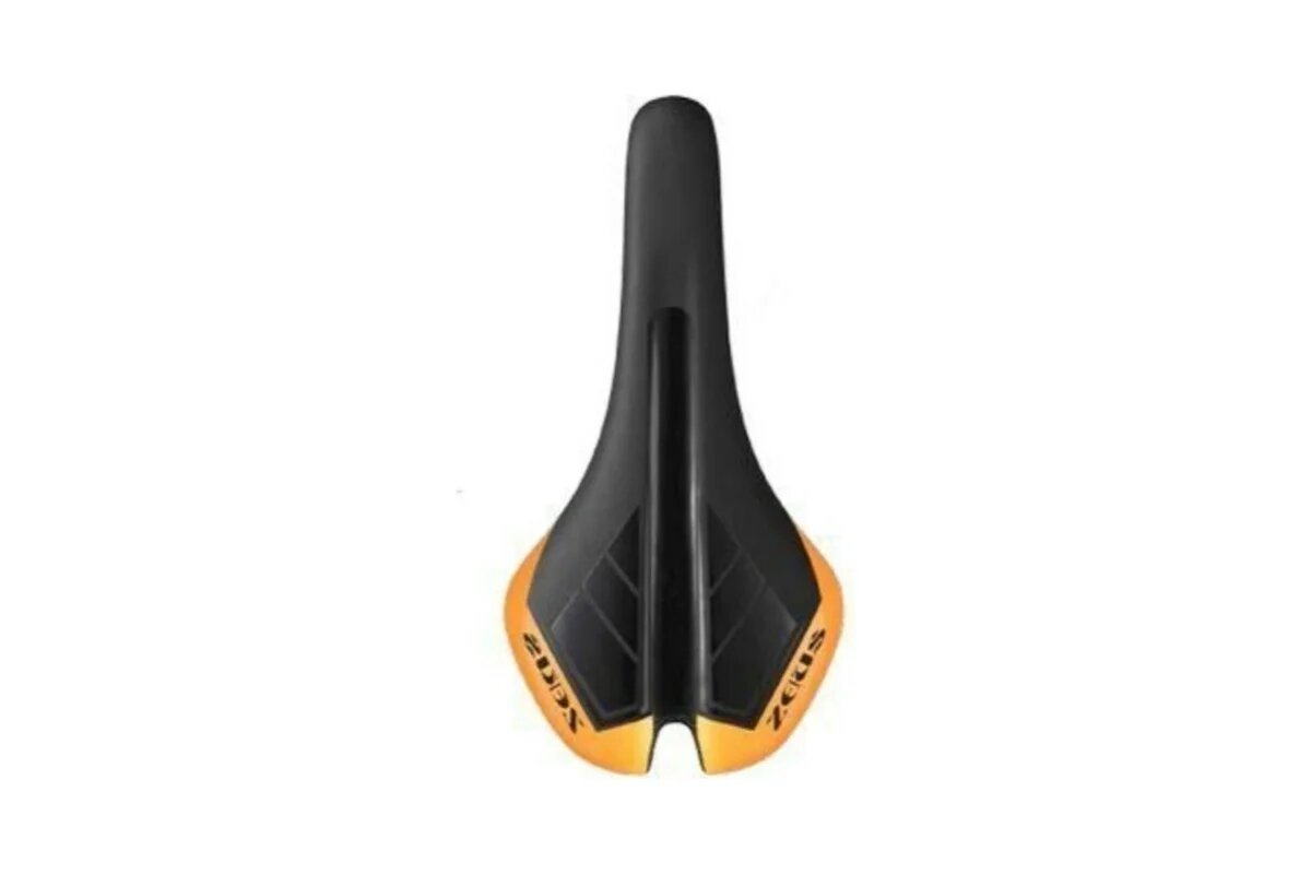 ZEUS Седло Z-1014 MTB Sport 268 140mm, рельсы сталь, анатомическое, черный оранжевый,291гр H000017584