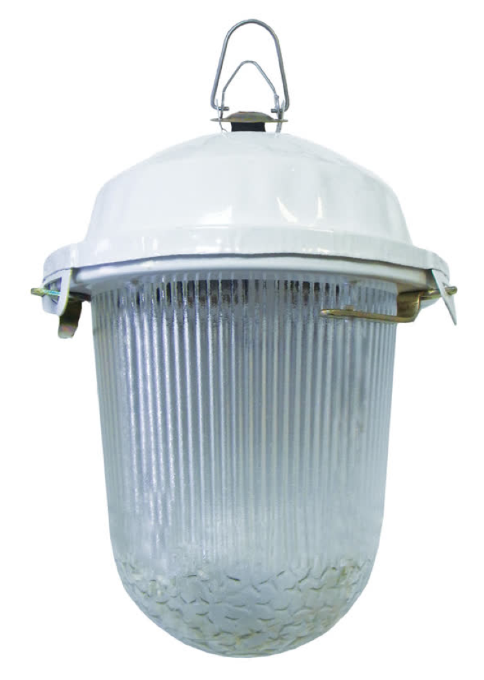 Светильник подвесной потолочный TDM Electric / ТДМ Электрик НСП 02-100-001.01 E27, в корпусе из стали, белый, диаметром 172мм, 100Вт IP52 / освещение