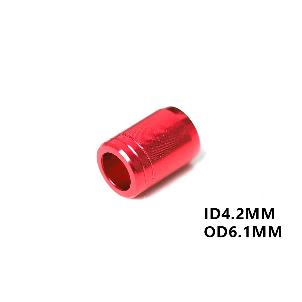 Взрывозащищенное кольцо для стрел из лука, 24 шт, алюминий, синий/красный/золотой/серебристый/зеленый Красный, ID4.2 OD6.1 Red