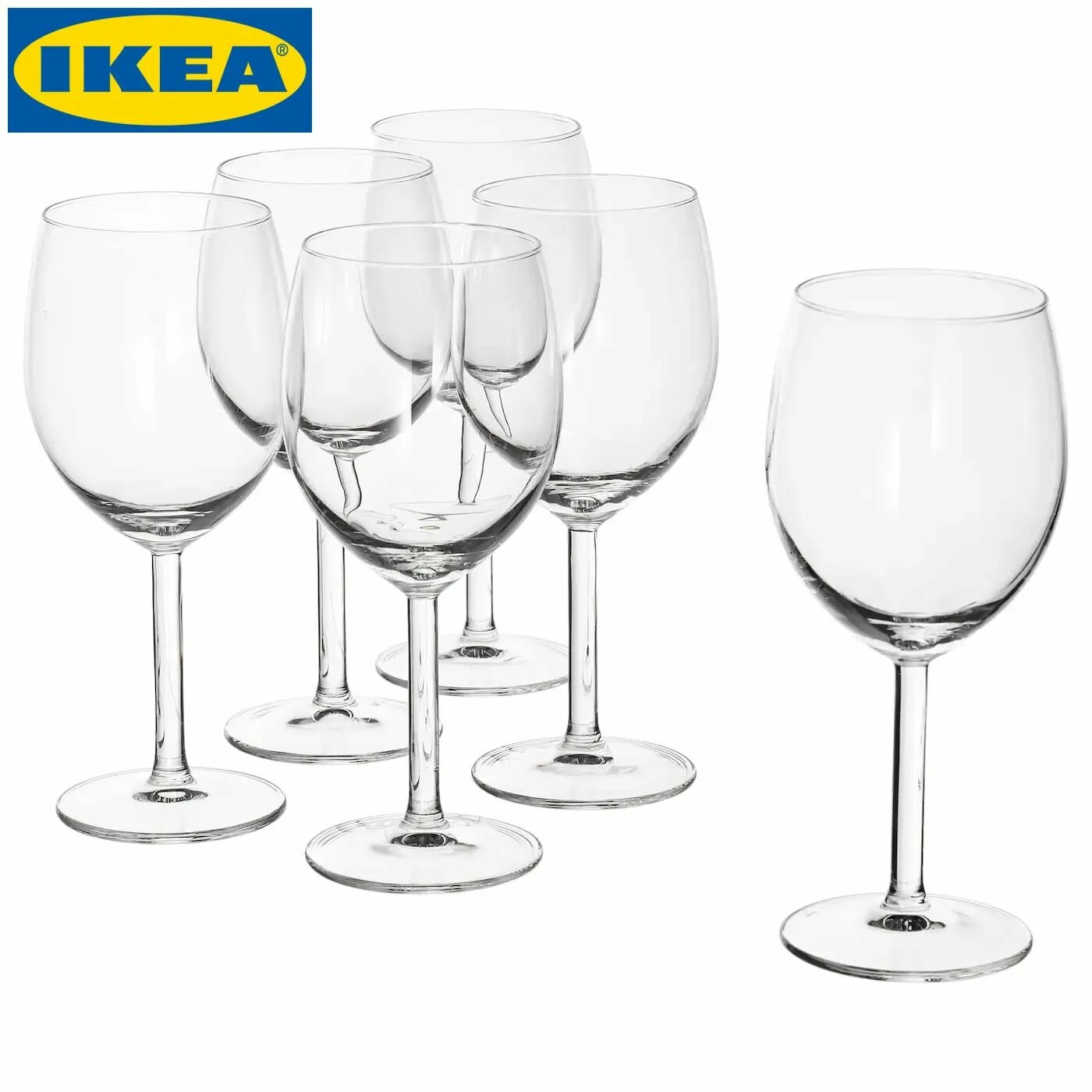 Ikea Бокалы для вина икеа Свалка SVALKA, 44cl, 6 штук-