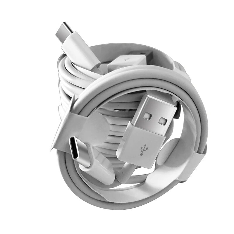 10 шт./Лот Белый зарядный USB-кабель для Samsung S8 S9 S10 S21 S22, кабель для синхронизации данных и зарядки, USB-кабель типа C, 1 м, 3 фута для 14, 13, 6, 5, 4