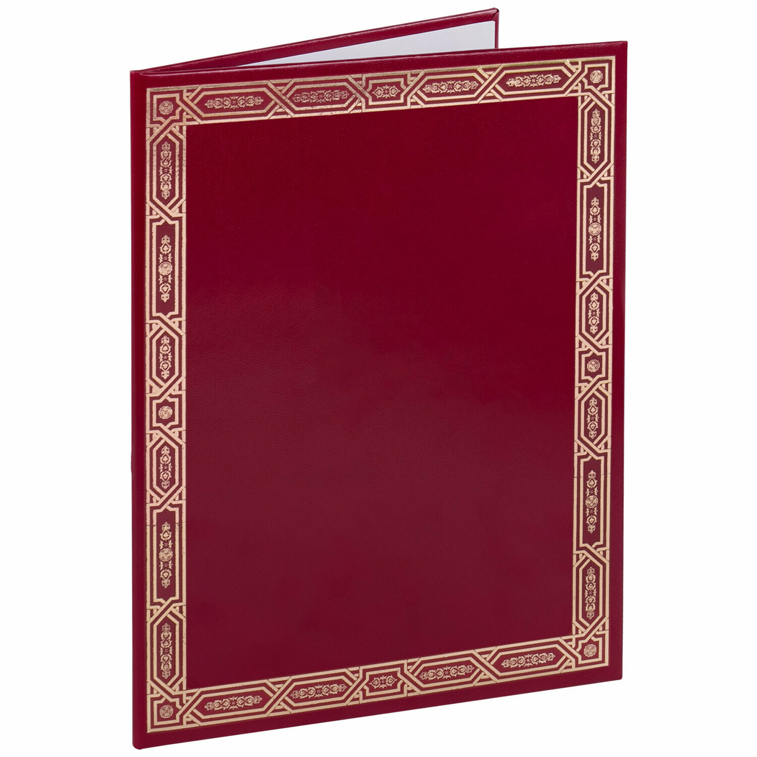 Папка адресная Staff бумвинил бордовый "Рамка" формат А4 (121919)