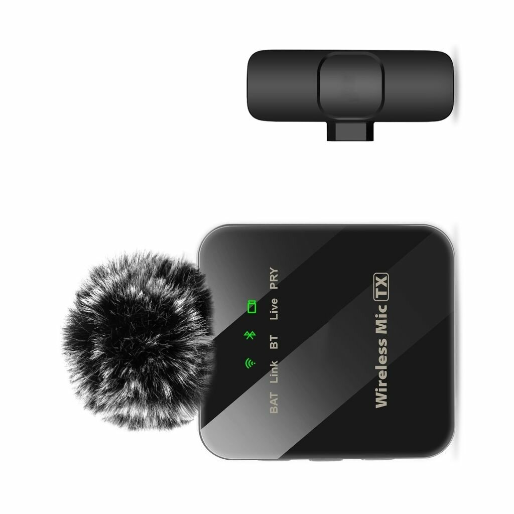 Беспроводной петличный микрофон для телефонов и ноутбуков с шумоподавлением