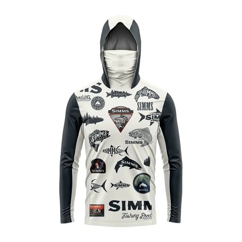 Толстовка с длинным рукавом SIMMS, футболка, защита от солнца, рыболовный костюм
