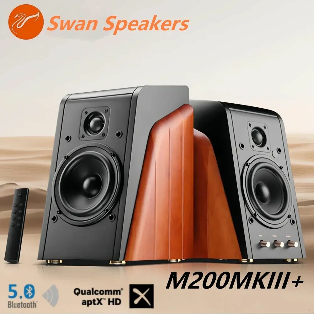 Колонки для компьютера 2.0 HiVi SWAN M200MKIII+, колонки, Bluetooth, 60 Вт с беспроводным Bluetooth соединением для ПК и телевизора