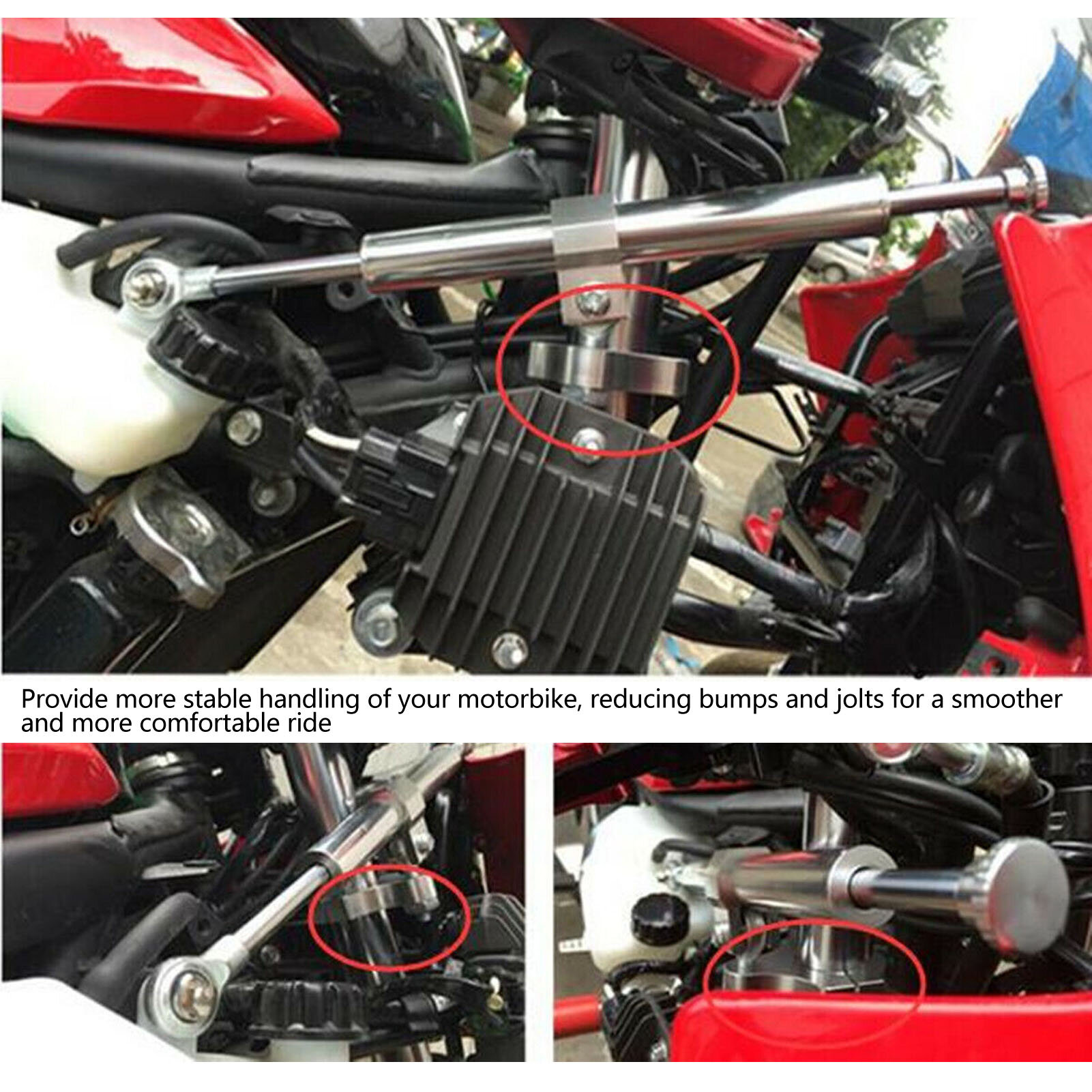 Рулевой демпфер вилка рама монтажный зажим снижение вибрации легкий демпфер вилка кронштейн опорный держатель для мотоцикла 45 мм