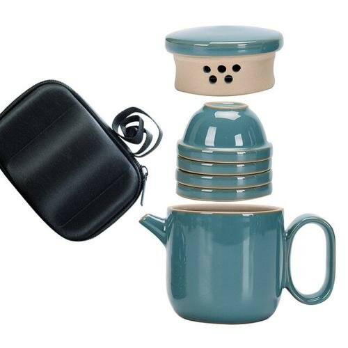 Фарфоровые туристические чайные сервизы Китайская керамическая керамическая керамическая винтажная чайная сервиз Японский домашний сад во второй половине дня