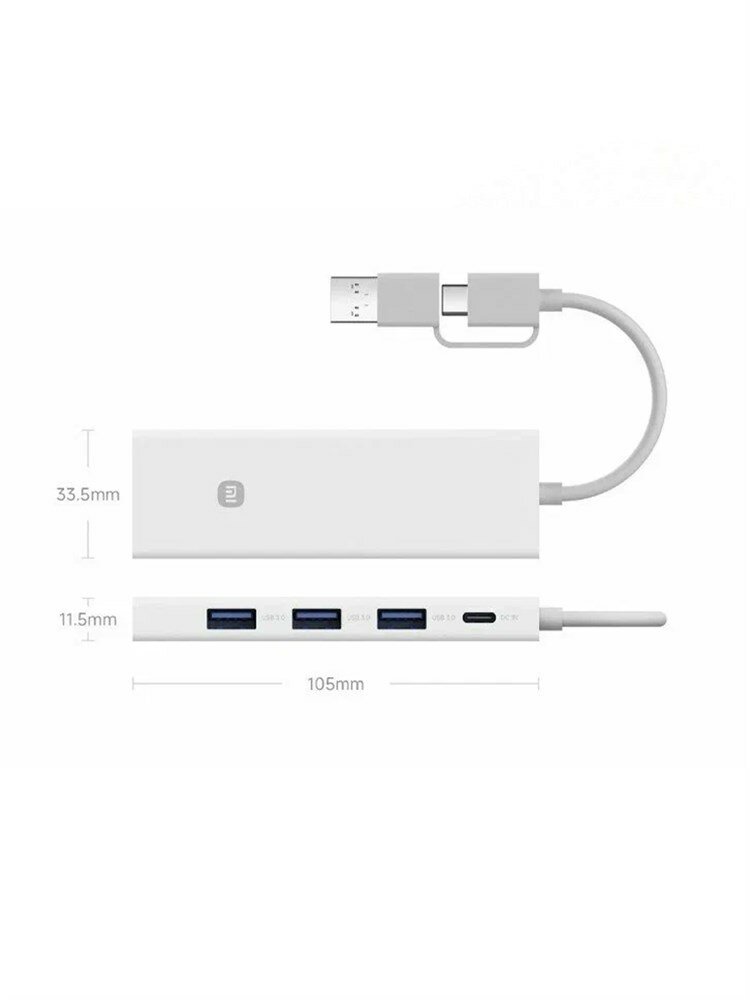 Xiaomi Разветвитель хаб usb-концентратор Xiaomi 4 в 1 USB 3.0 XMSTFXQ01YM BHR9450CN