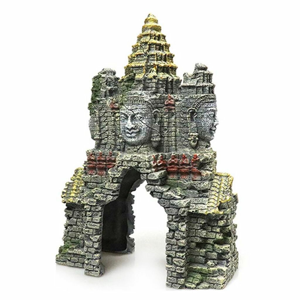 Декорация для аквариума, Аксессуары для аквариума - старая четырехликая статуя Будды из Камбоджи