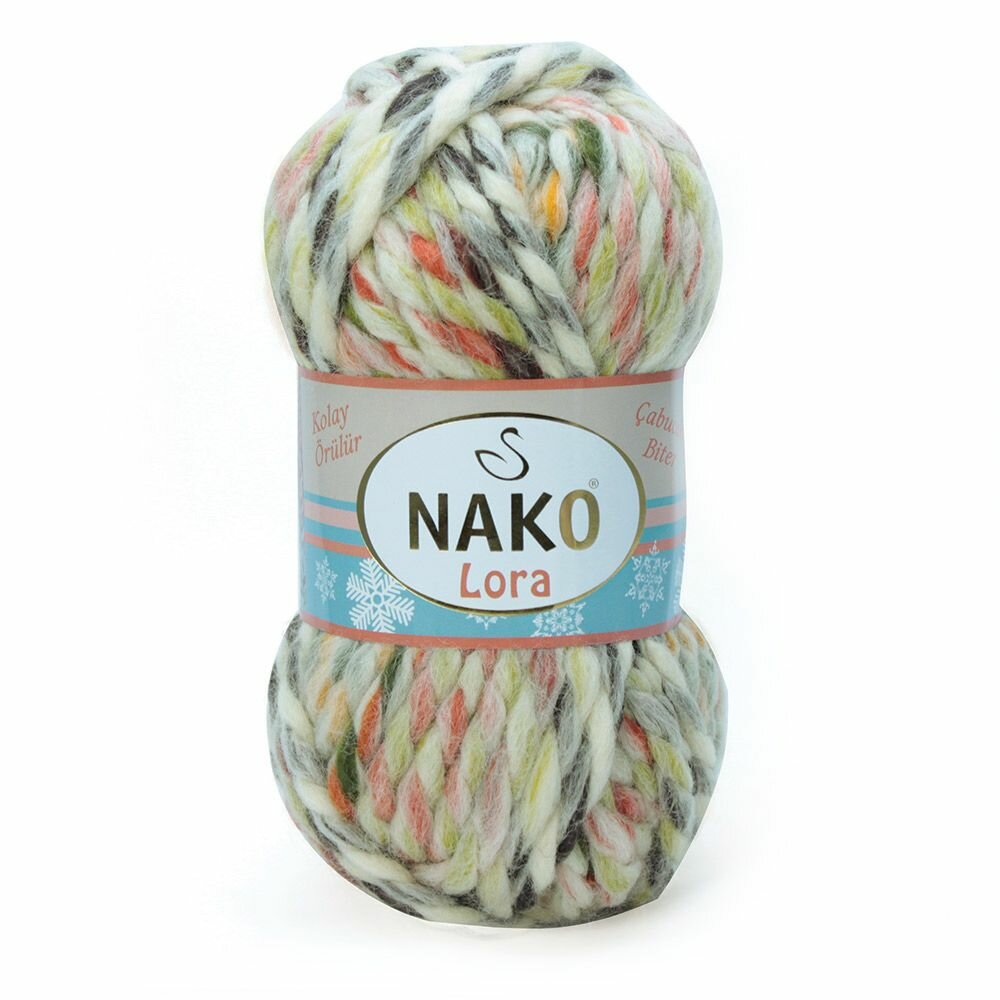 Пряжа Nako Lora print цвет 28077 (100г/35м, упаковка 5 мотков)
