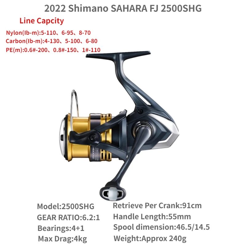 Катушки Shimano Sahara FJ безынерционные