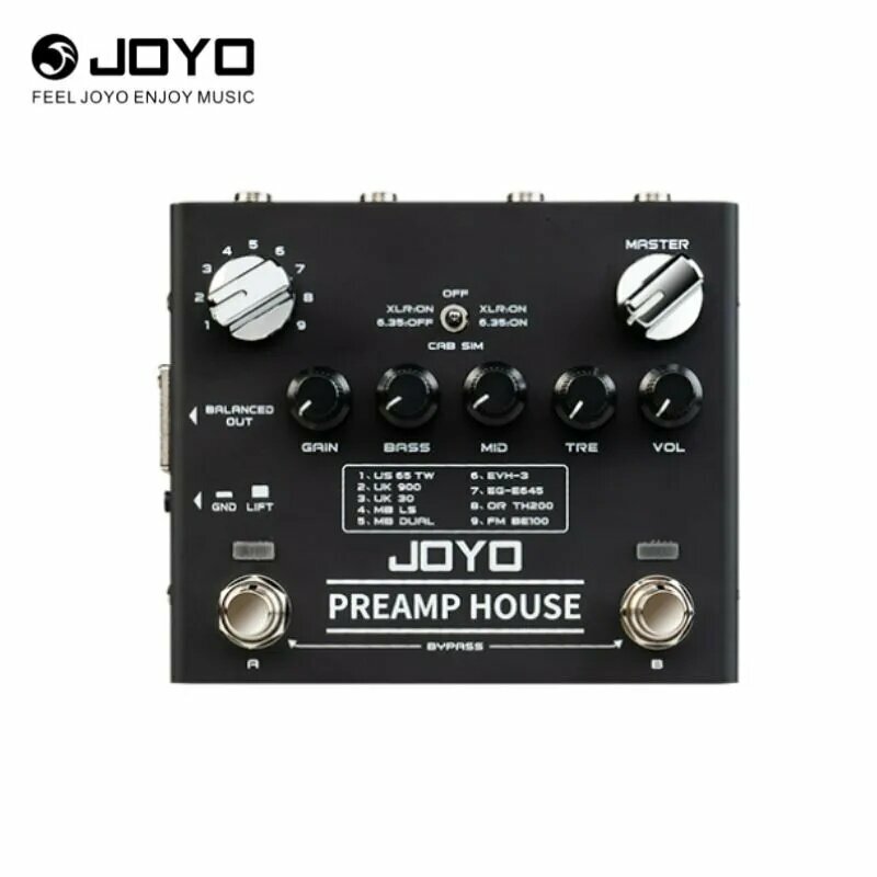 JOYO R-15 PREAMP HOUSE гитарный эффект педаль предусилитель ножной переключатель 18 тон двухканальный искажение JOYO R 15
