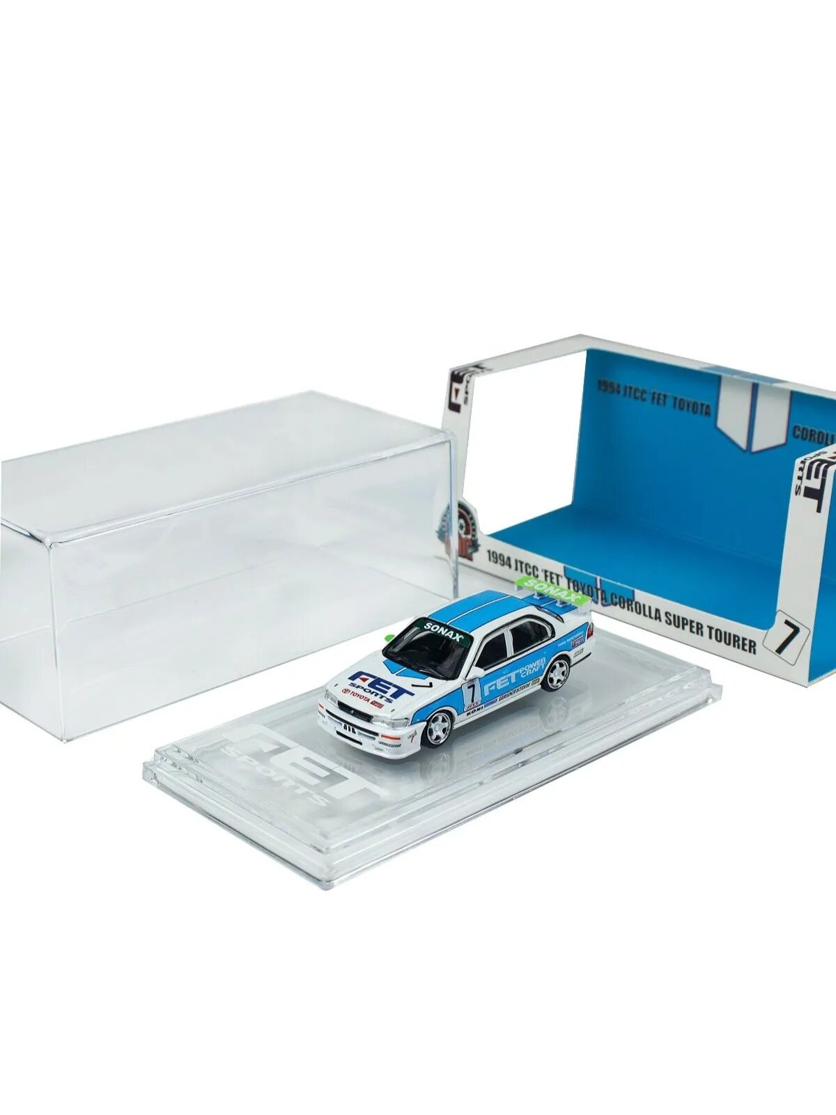 Машинка BMC 1:64 Toyota Corolla AE100 - JTCC FET Super Tourer 1994 #7 TMCS2025 Die-cast Alloy Car Model Collection Display Gift