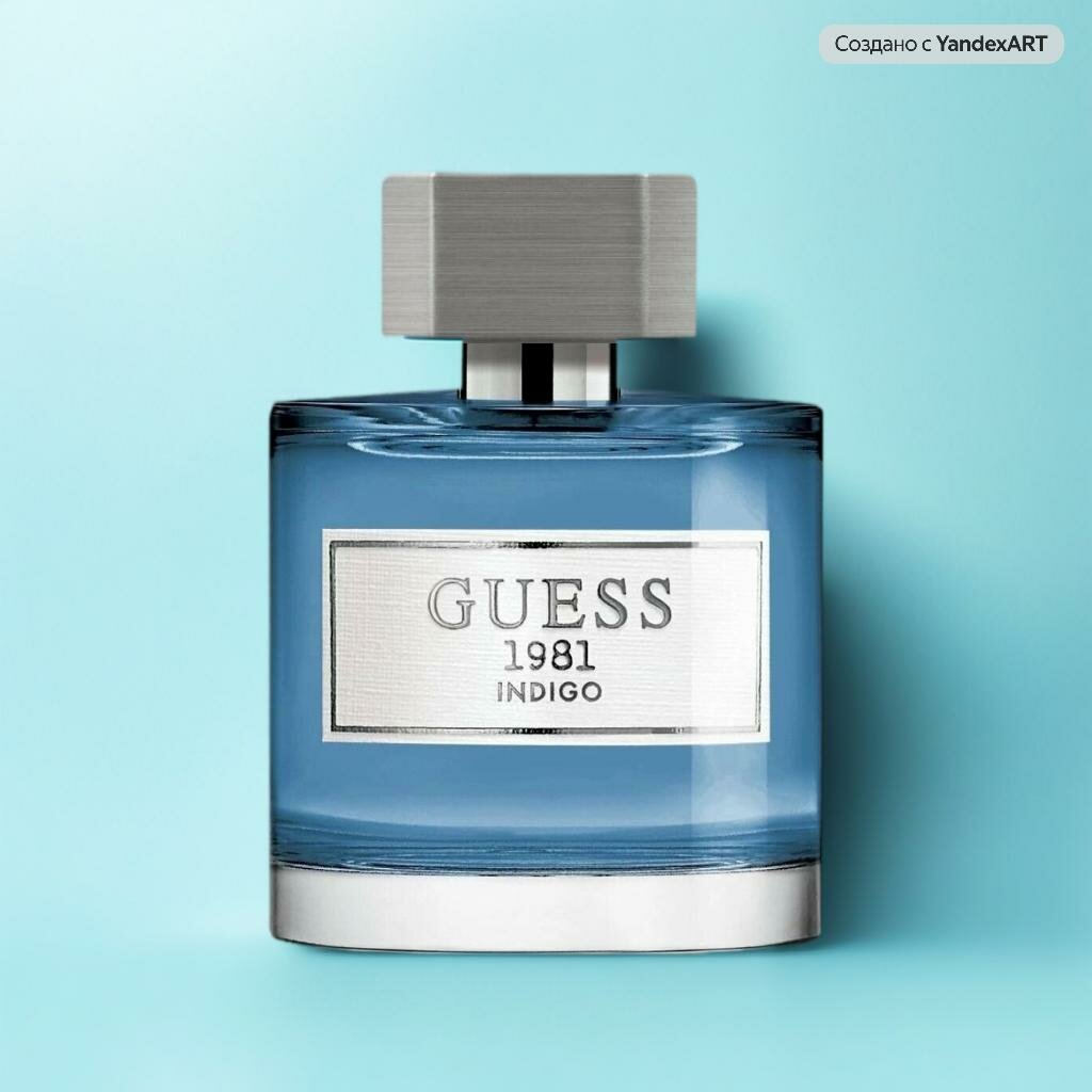 GUESS мужская туалетная вода 1981 Indigo for Men, тропические и древесные ноты, 100 мл