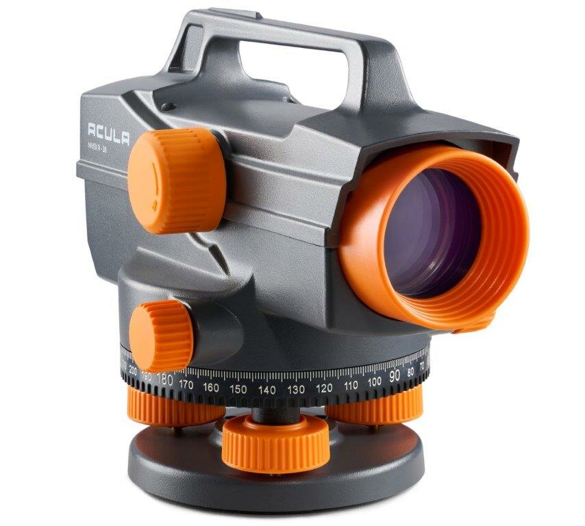 Специальный высокоточный оптический нивелир с усиленной защитой от ударов, вибраций, воды и пыли ACULA NIVEX R-38 (кратн. х38; точн.±0.7 мм/км; объекти