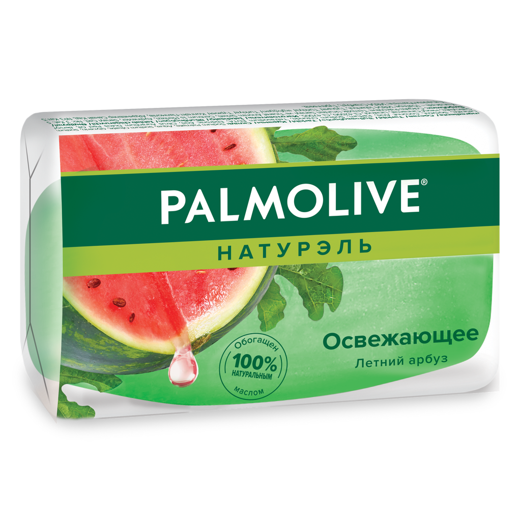 Туалетное мыло PALMOLIVE Натурэль Освежающее с летним арбузом, 90г x 5 упаковок