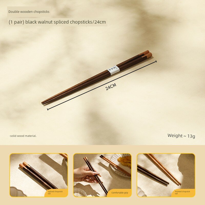 Палочки для еды из массива дерева Blue Lotus Home, высококачественные, для японской кухни, пищевые, бытовые,