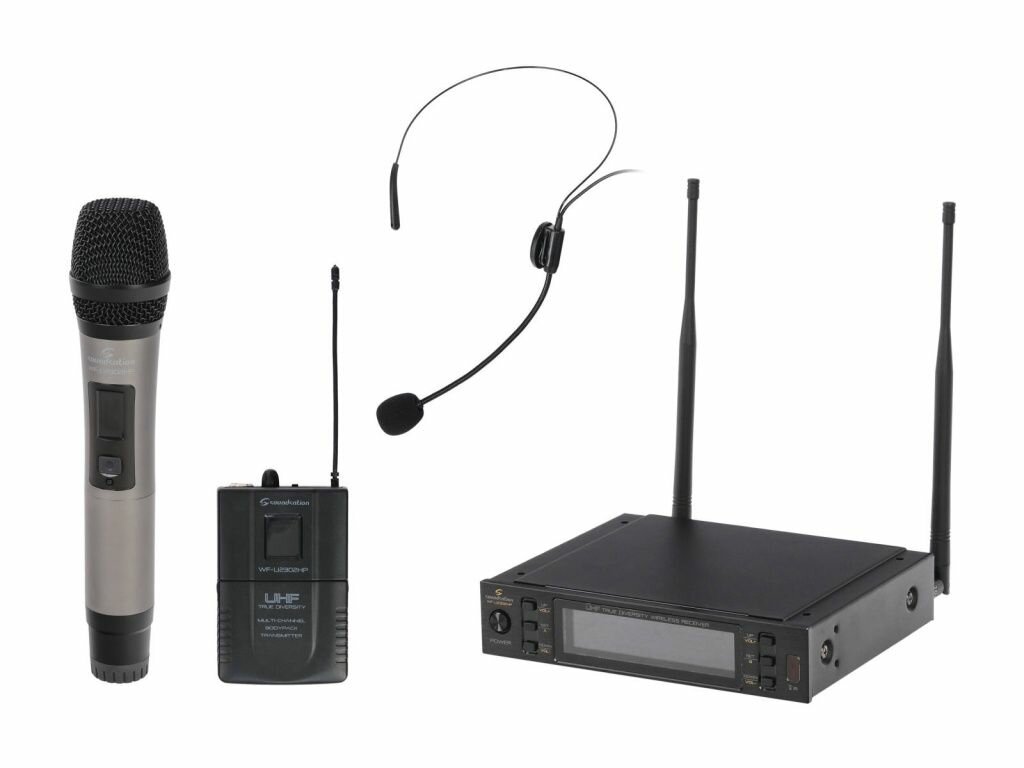 WF-U2302HP Беспроводная микрофонная система, ручной и головной микрофон, Soundsation