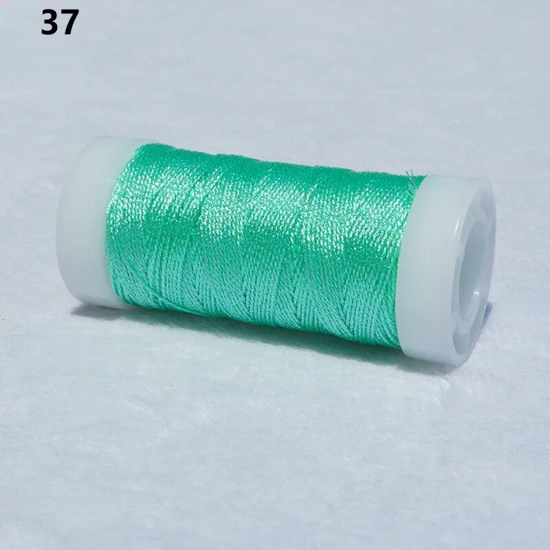 Вискозные нитки для вышивания Asmoothread 0.2/0.4/0.6/0.8 мм 12 Strands 0.8mm 20m, Изумрудный, color 37